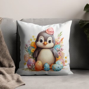 Easter Penguin W Easter Eggs Clipart Bundle, High-quality JPG, Craft ...