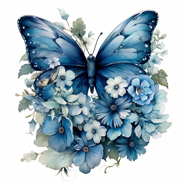 Navy Blue Butterfly - Etsy