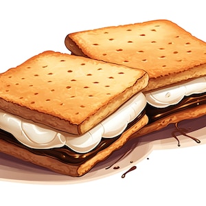 14 Smores Clipart Bundle, High-quality JPG, Kitchen Art, Card Making ...