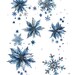 16 Blue and Silver Snowflakes Falling Clipart Bundle, High-quality JPG ...