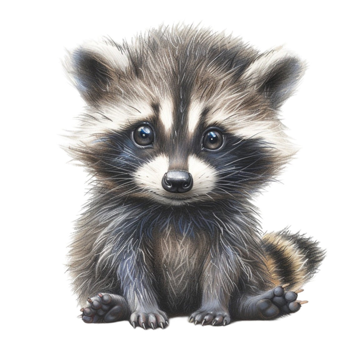 16 Cute Baby Raccoon Clipart Bundle, 16 High-quality JPG, Craft Art ...