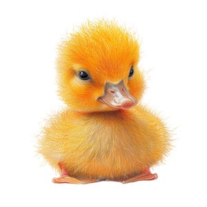 Cute Yellow Duck Clipart Bundle, 15 High-quality JPG and PNG, Craft Art ...