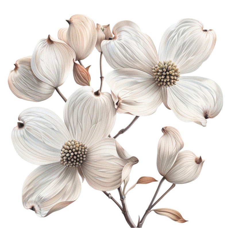 16 Dogwood Tree Flower Clipart Bundle 16 Transparent PNG Download, Card ...