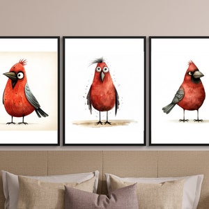 14 Silly Funny Cardinal Bird Clipart Bundle, JPG, Card Making, Clip Art ...