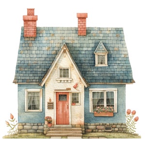 15 Mini House Small Homes Clipart Bundle, 15 High-quality JPG, Craft ...