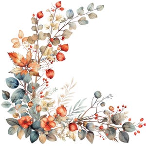 Boho Fall Frames and Borders 1 Clipart Bundle, 14 High-quality JPG ...