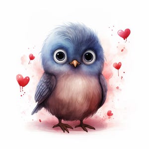 16 Valentine Bird Clipart Bundle, High-quality JPG, Craft Art, Card ...