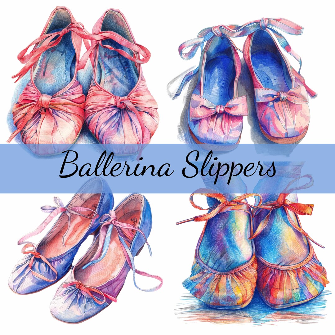 16 Ballerina Slippers Clipart Bundle, 16 High-quality JPG, Craft Art ...