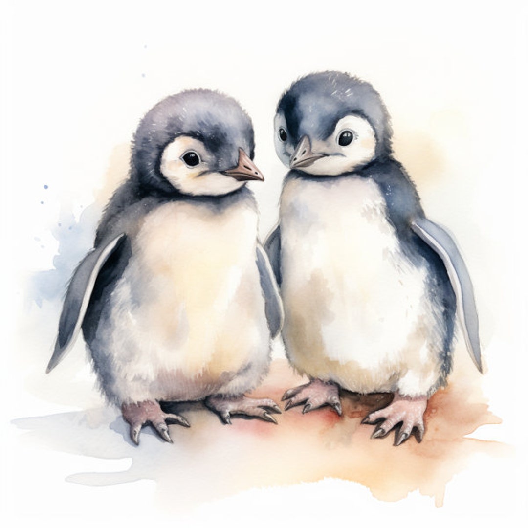 Penguin Friends Clipart Bundle, 12 High-quality Pngs, Nursery Art, Card ...