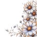 16 Boho Daisy Flower Border Frame Corner Clipart Bundle 16 Transparent ...