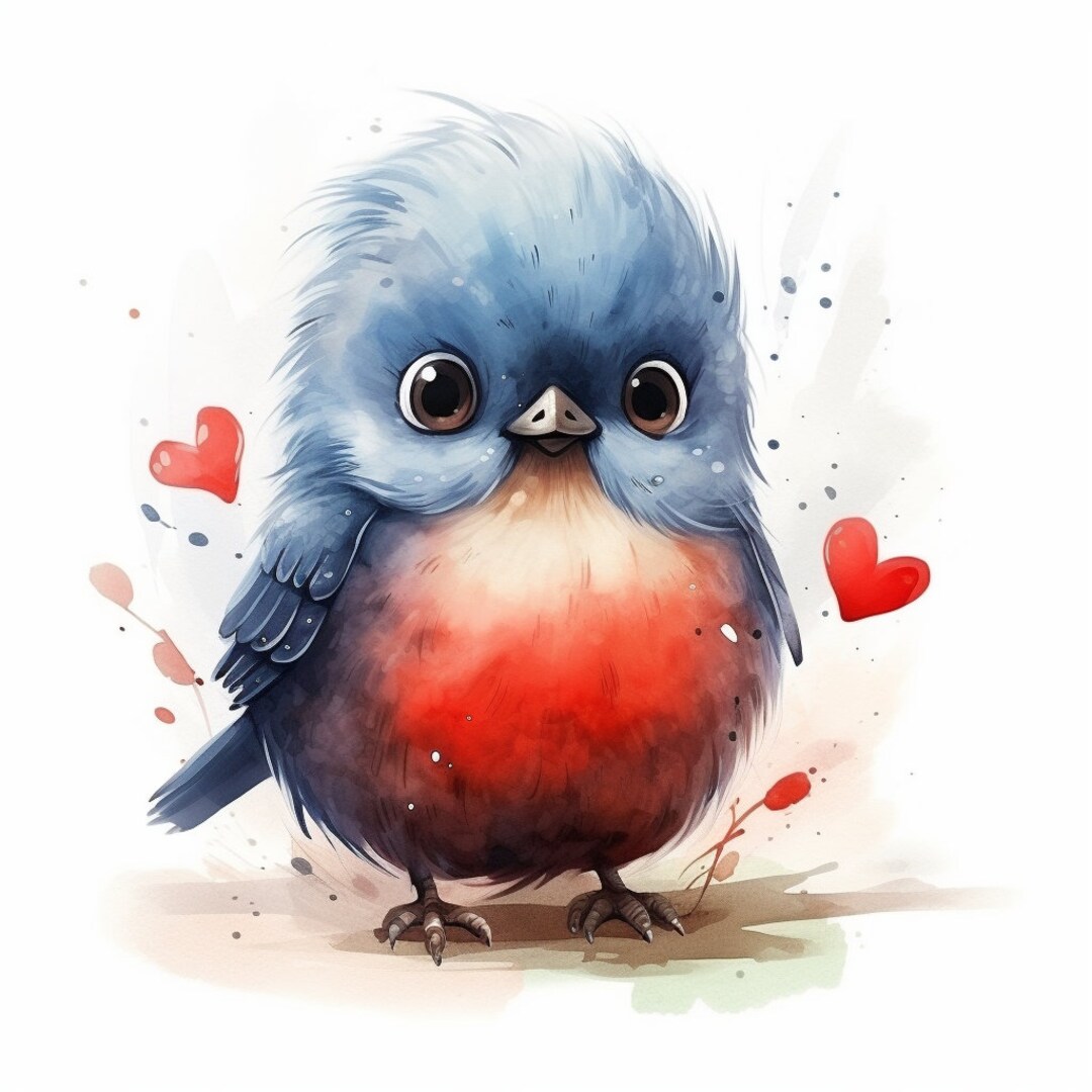 16 Valentine Bird Clipart Bundle, High-quality JPG, Craft Art, Card ...