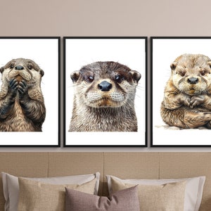 Playful Otter Clipart Bundle, 15 High-quality JPG, Craft Art, Card ...