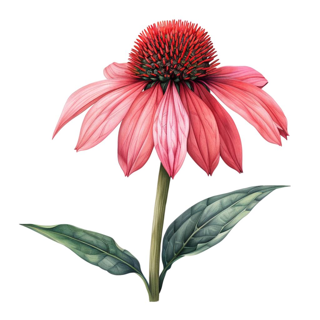 16 Coneflower Mix Flowers Clipart Bundle, 16 High-quality JPG, Craft ...