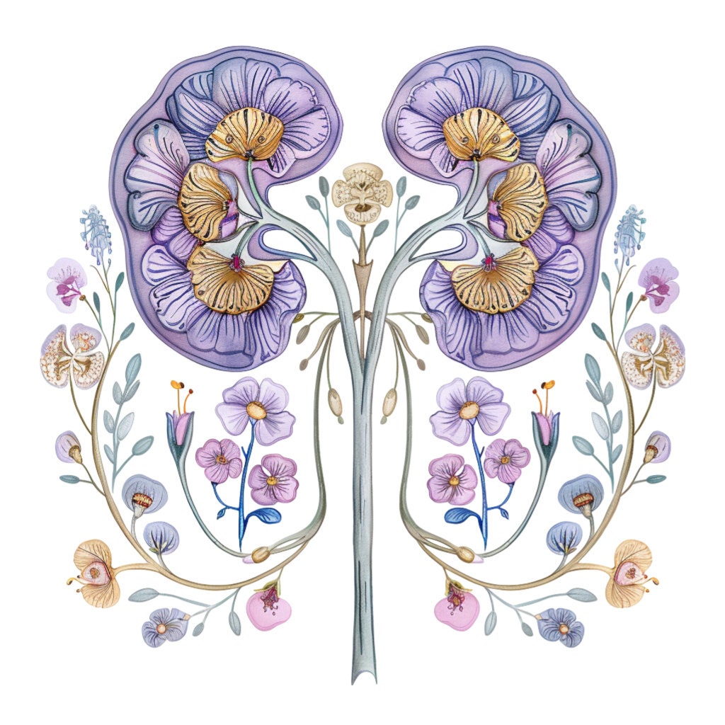 Floral Kidney Flower Clipart Bundle, 16 High-quality JPG, Craft Art ...