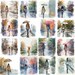 16 Woman Walking in the Rain Clipart Bundle,16 High-quality JPG, Craft ...