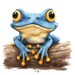 Cute Frog on a Log Clipart Bundle, 15 High-quality JPG, Craft Art, Card ...