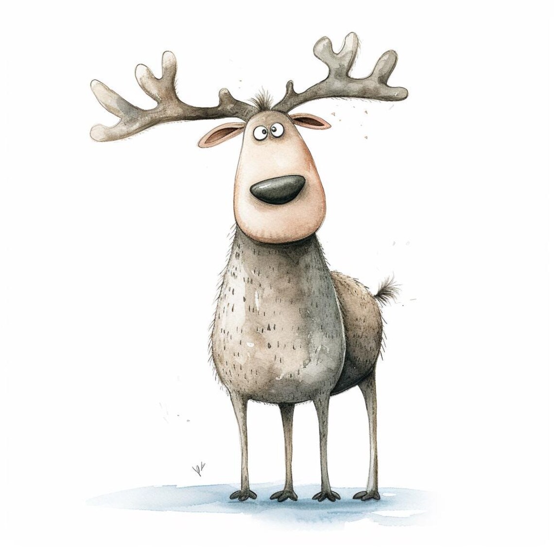 18 Silly Funny Reindeer Deer Clipart Bundle, JPG, Card Making, Clip Art ...