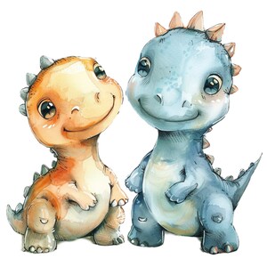 Cute Dinosaur Friends Clipart Bundle, 14 High-quality JPG, Craft Art ...