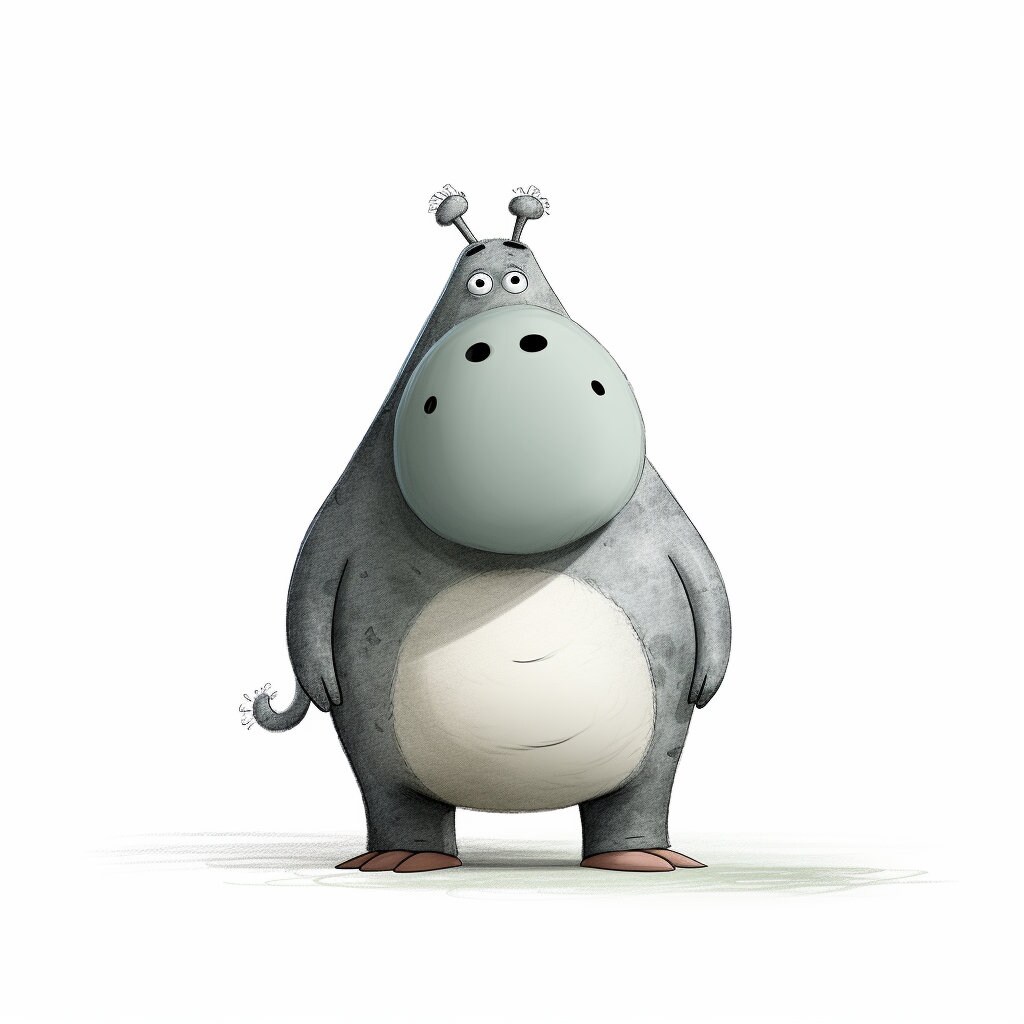 14 Cute Funny Hippos Clipart Bundle, High-quality JPG, Card Making ...