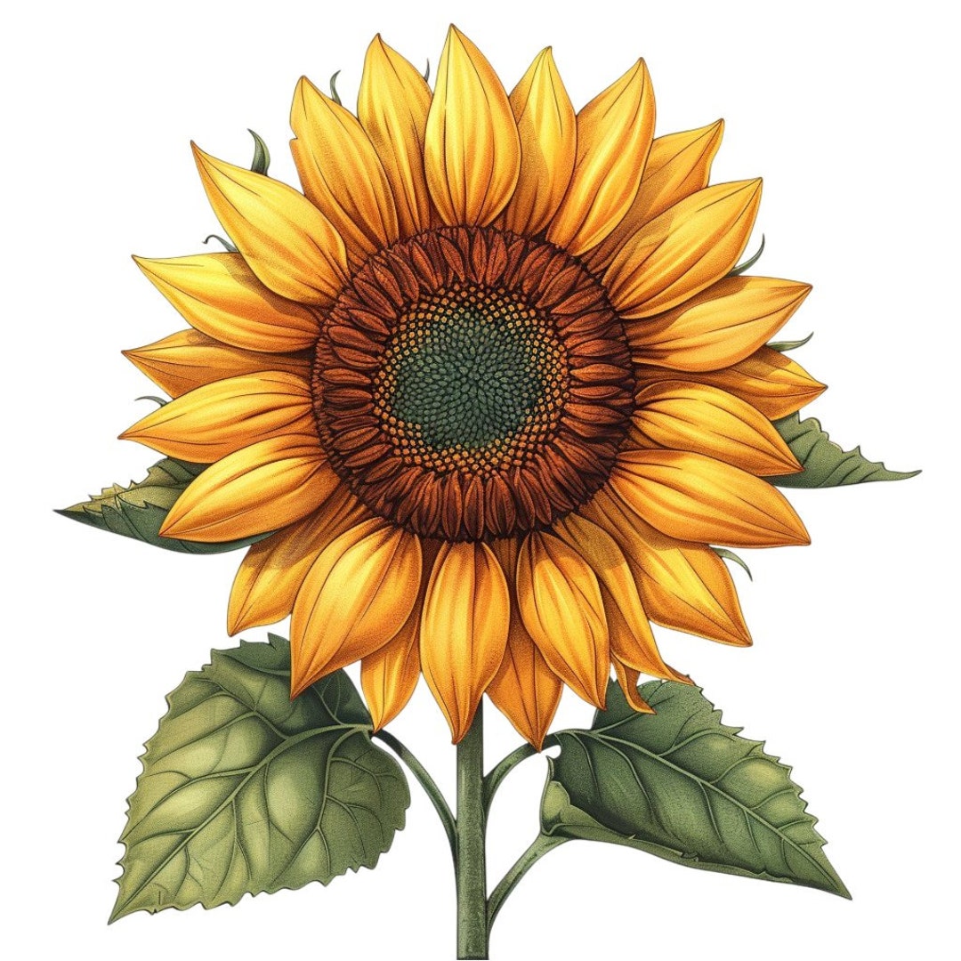 16 Beautiful Sunflower Flower Clipart Bundle, 16 High-quality JPG ...