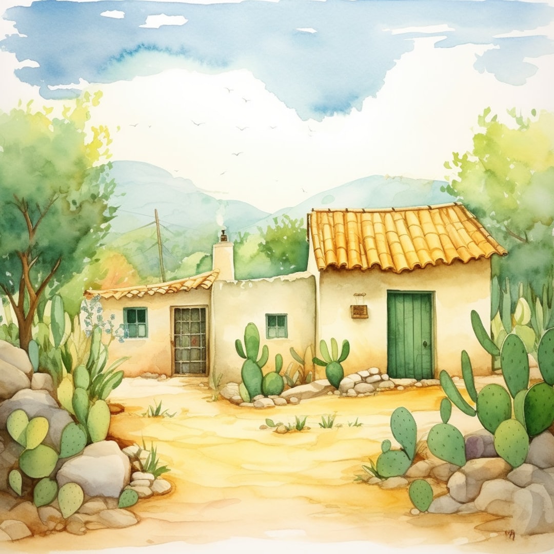 16 Rural Mexico Pueble Clipart Bundle, High-quality JPG, Craft Art ...