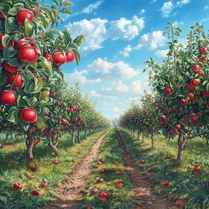 16 Apple Orchard Clipart Bundle, 16 High-quality JPG, Craft Art, Card ...