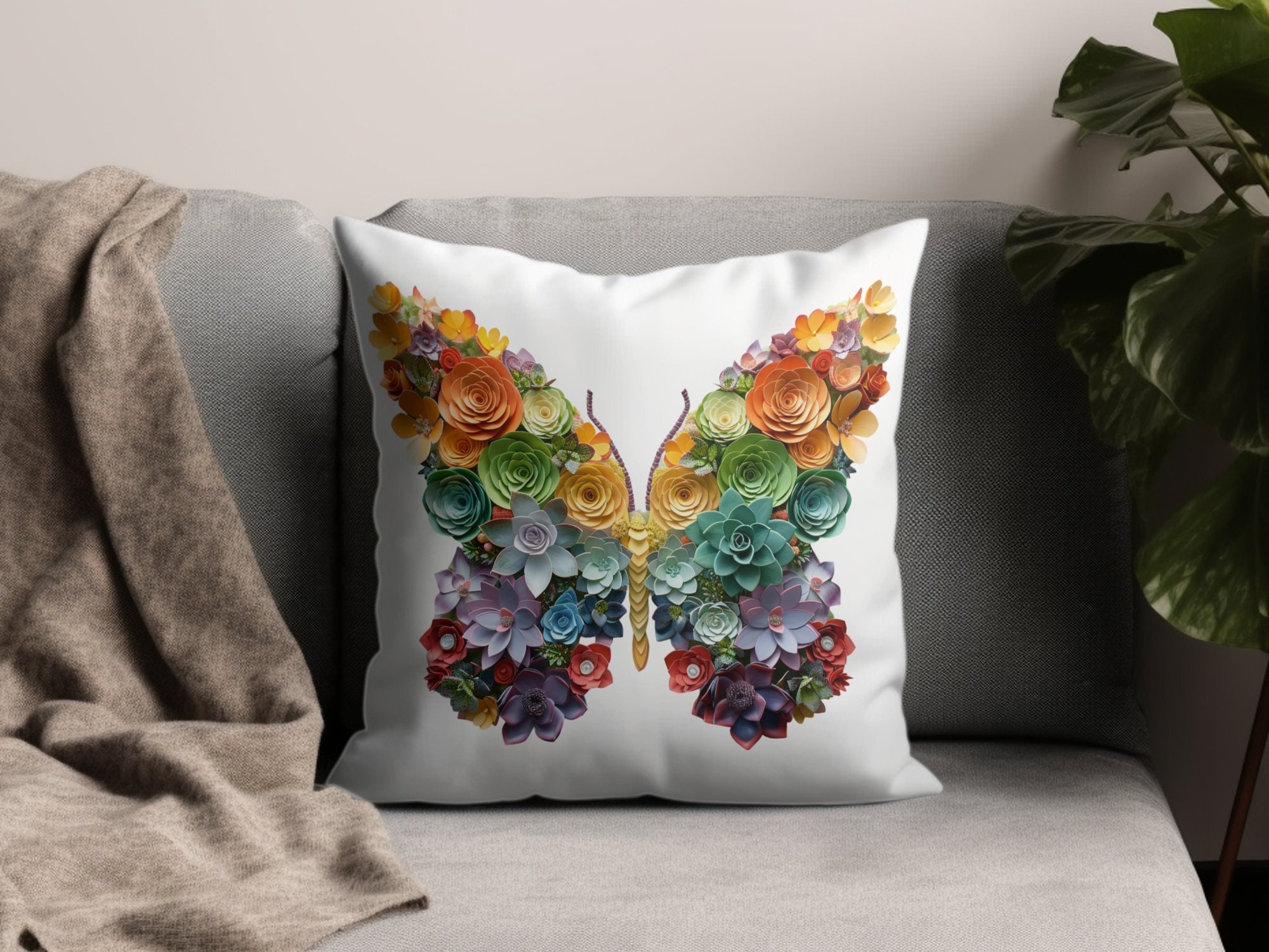 Butterfly Flower Floral Clipart Bundle,16 High-quality JPG, Craft Art ...