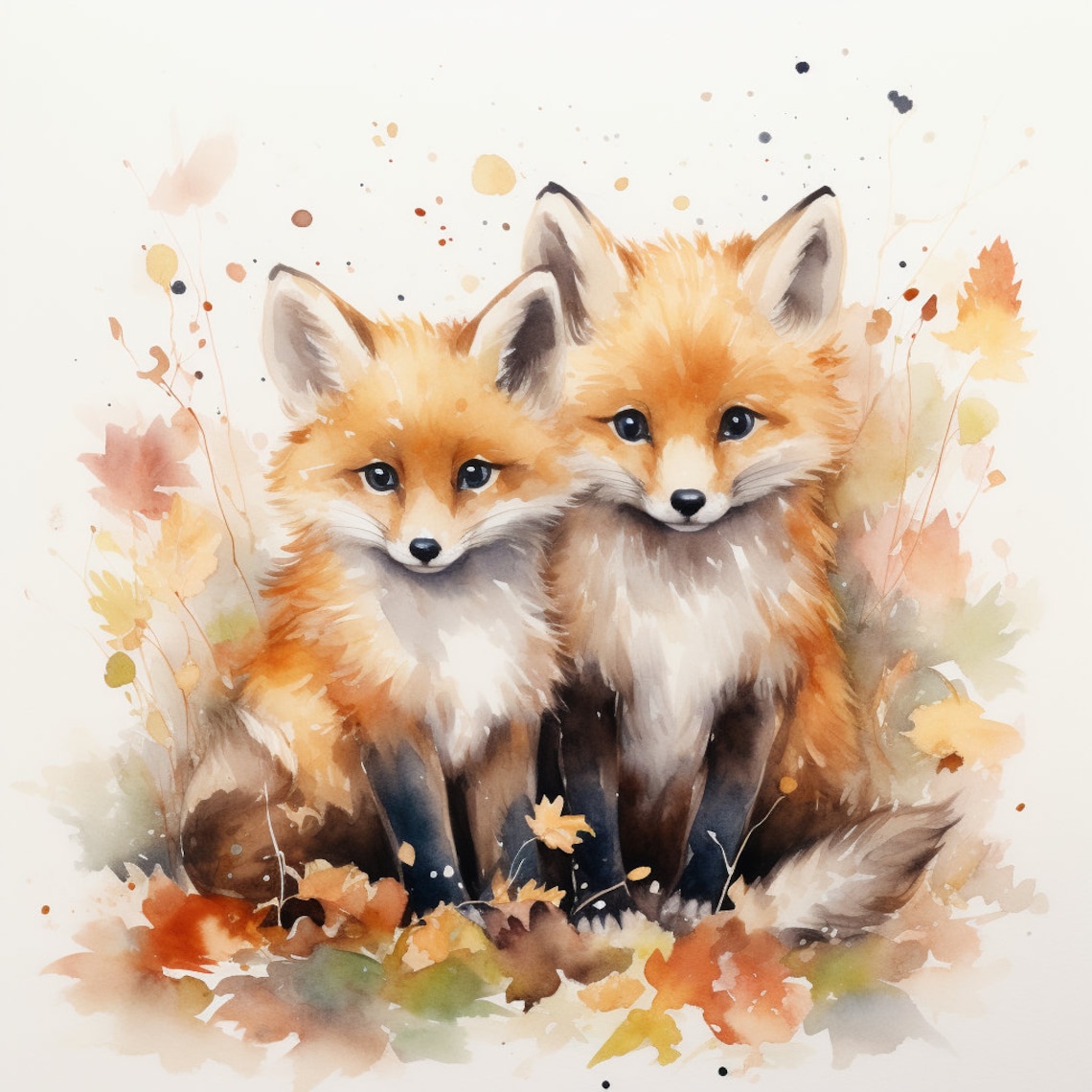 14 Cute Fox Friends Family Clipart Bundle High-quality JPG - Etsy