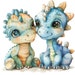 Cute Dinosaur Friends Clipart Bundle, 14 High-quality JPG, Craft Art ...