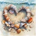 Shell Hearts on the Beach Clipart Bundle, 16 High-quality JPG, Craft ...
