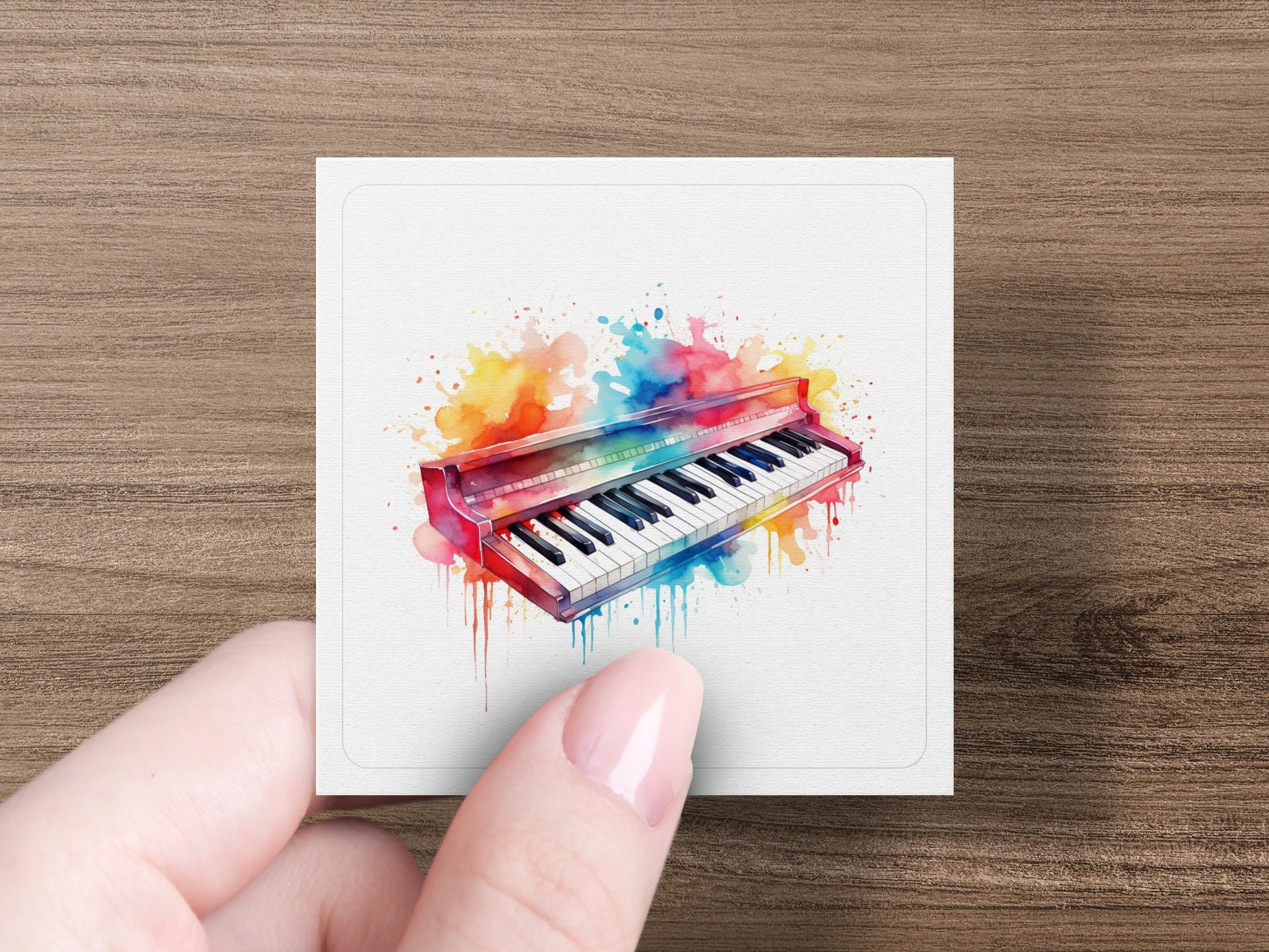 Watercolor Piano Keys Clipart Bundle, High-quality JPG, Craft Art, Card ...
