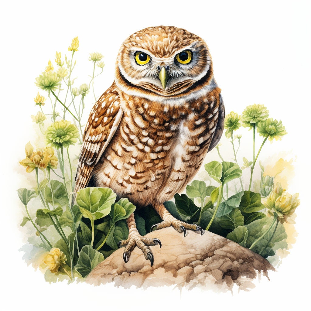 Burrowing Owl Clipart Bundle, High-quality JPG, Craft Art, Card Making ...