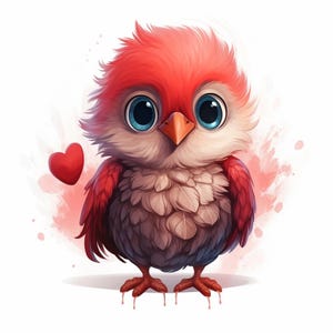 16 Valentine Bird Clipart Bundle, High-quality JPG, Craft Art, Card ...