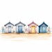 16 Beach Huts Clipart Bundle, High-quality JPG, Craft Art, Card Making ...