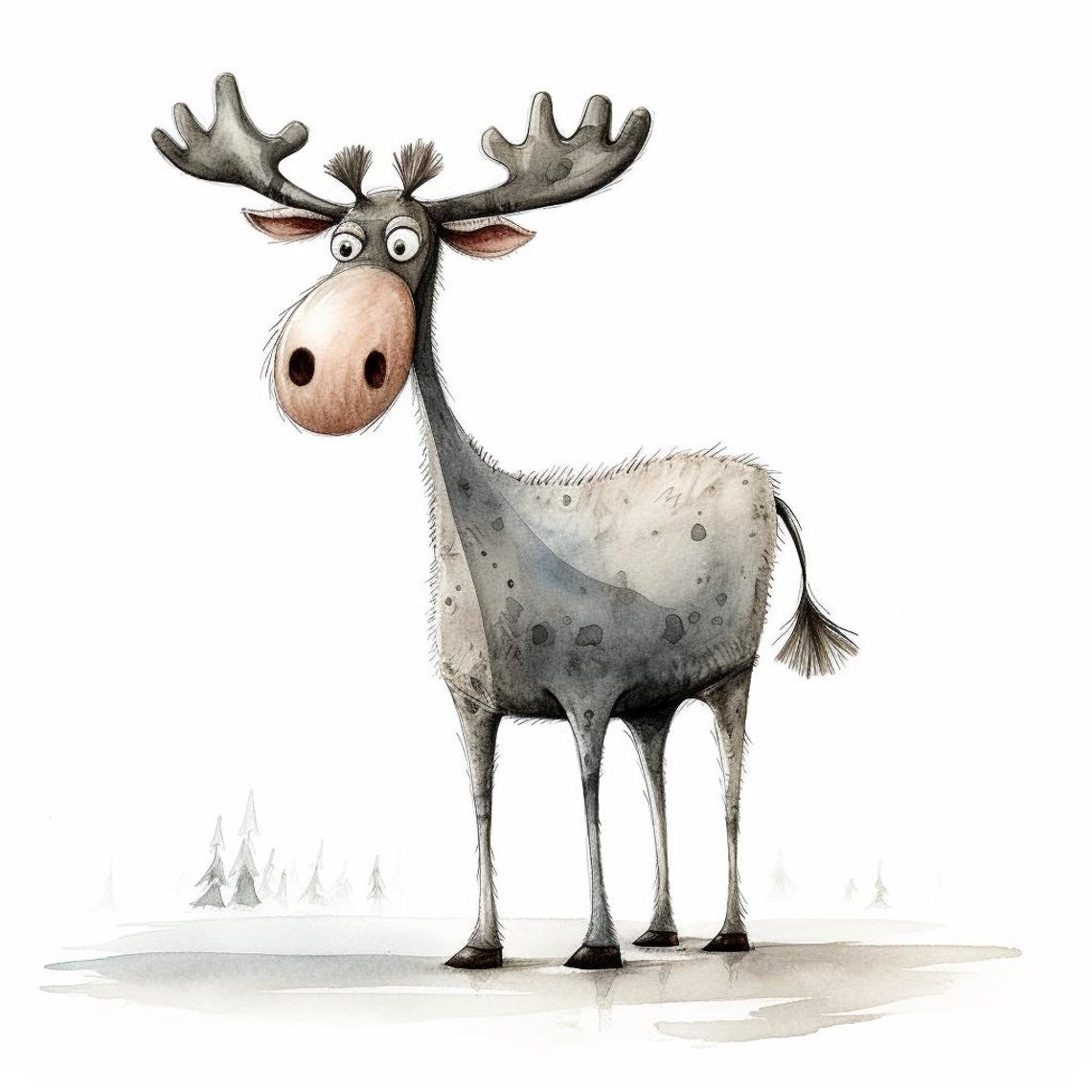 18 Silly Funny Reindeer Deer Clipart Bundle, JPG, Card Making, Clip Art ...