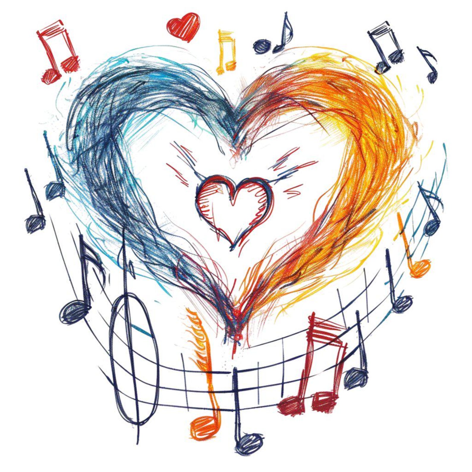 15 Hearts and Music Notes Love Clipart Bundle, 15 High-quality JPG ...