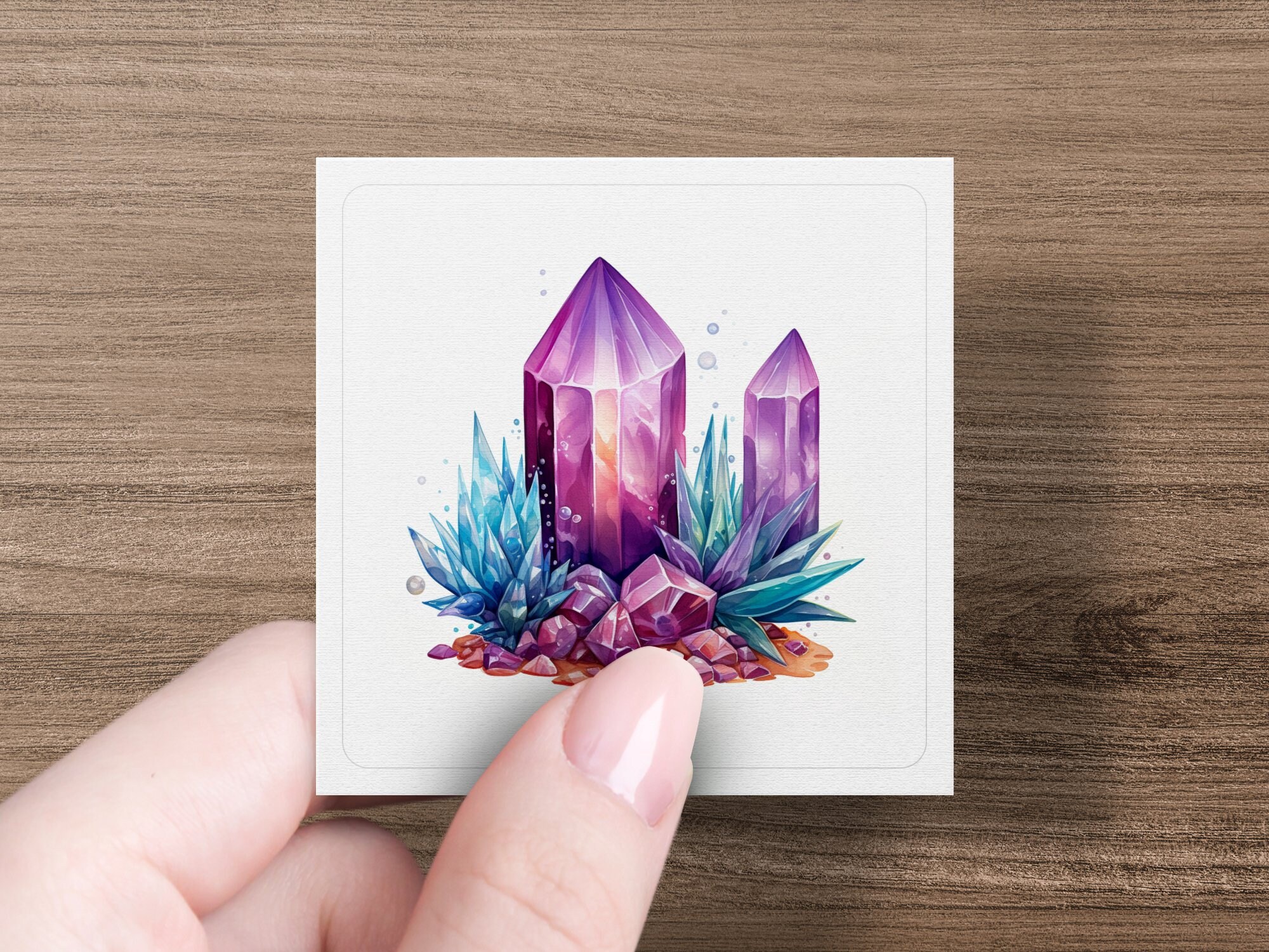 Cosmic Crystals Clipart Bundle, High-quality JPG, Craft Art, Card ...