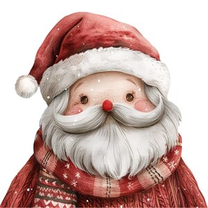 Santa at Christmas Time Clipart Bundle, 16 High-quality JPG, Craft Art ...