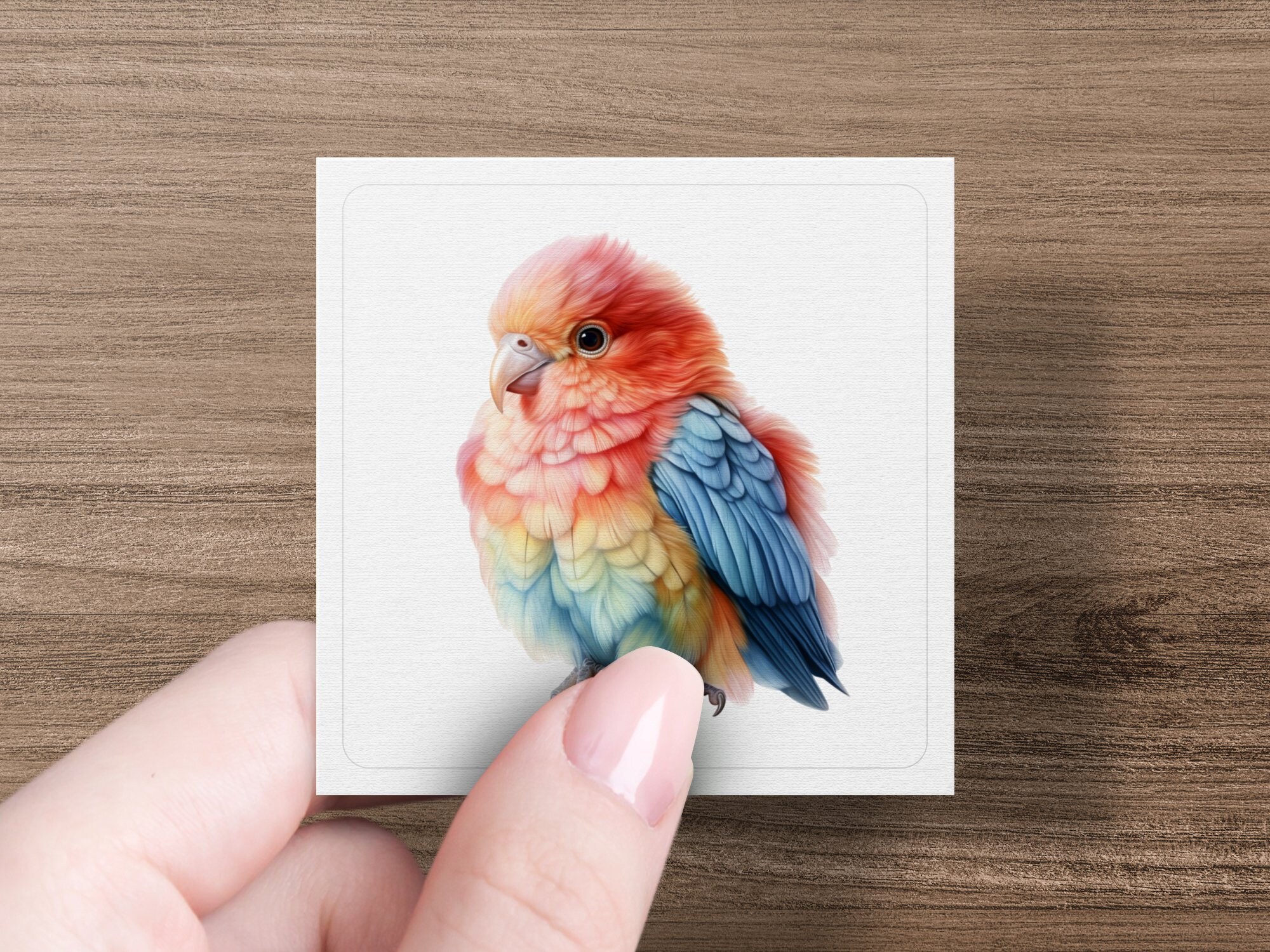 Puffy Fluffy Rainbow Birds Clipart Bundle, High-quality JPG, Craft Art ...