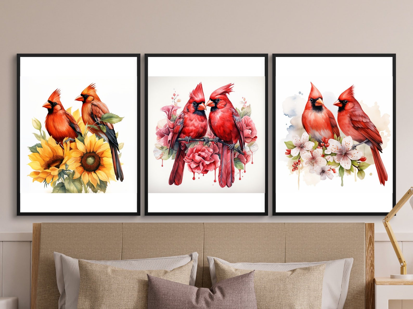 14 Cardinal Friends Flowers Clipart Bundle, High-quality JPG ...