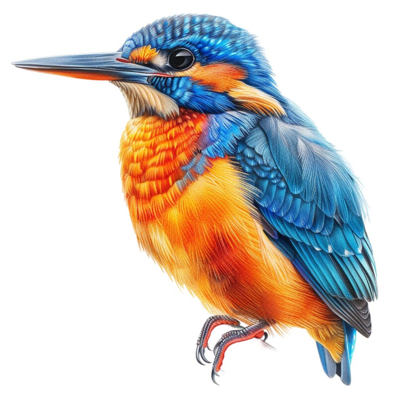 Beautiful Kingfisher Bird Clipart Bundle, 16 High-quality JPG, Craft ...