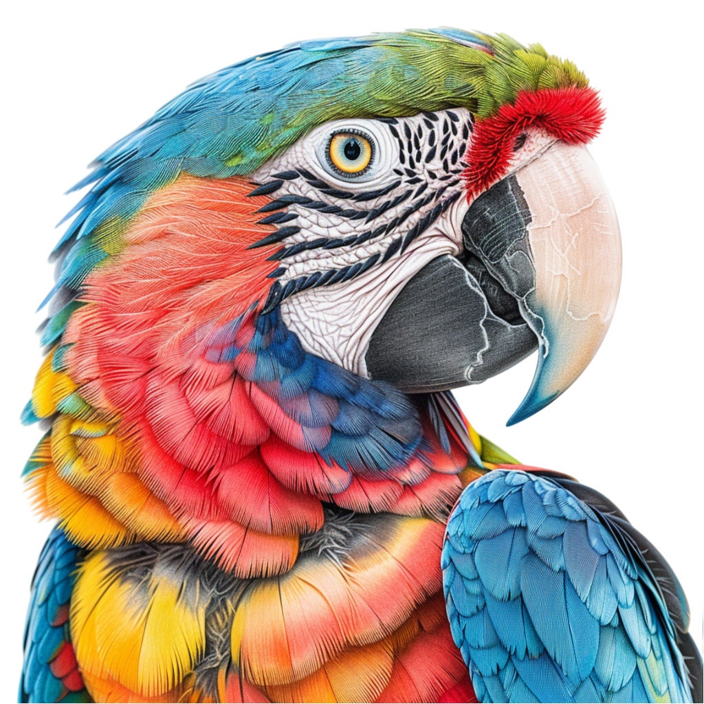 Beautiful Macaw Clipart Bundle, 16 High-quality JPG, Craft Art, Card ...