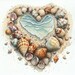 Shell Hearts on the Beach Clipart Bundle, 16 High-quality JPG, Craft ...