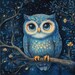 16 Owl in Moon Light Night Clipart Bundle, High-quality JPG, Craft Art ...