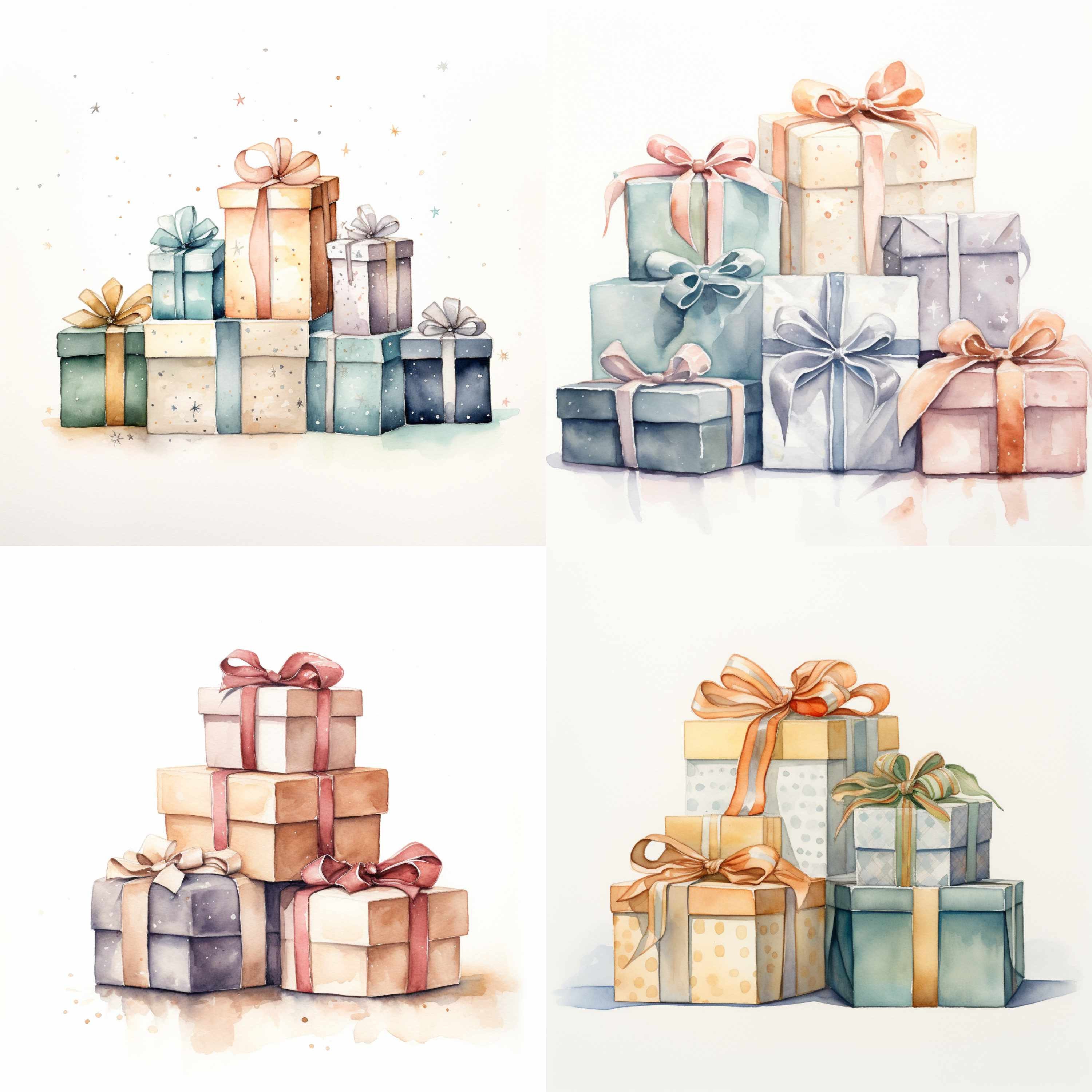 14 Wrapped Presents Gifts Clipart Bundle High-quality JPG - Etsy