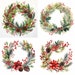 14 Christmas Winter Wreath Clipart Bundle, 14 High-quality JPG, Nursery ...