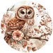 Vintage Floral Owl in Round Circle Clipart Bundle, 16 High-quality JPG ...