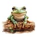 Cute Frog on a Log Clipart Bundle, 15 High-quality JPG, Craft Art, Card ...