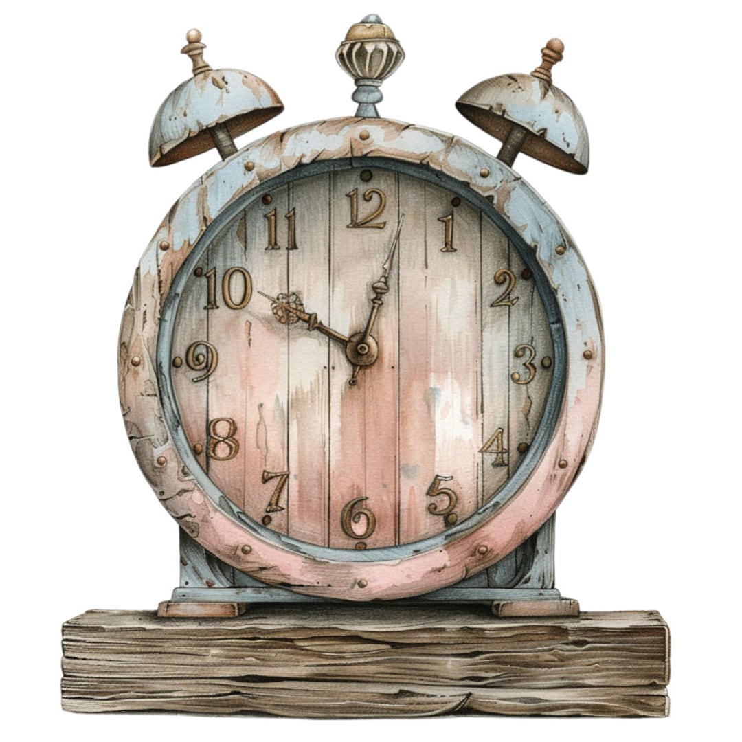 Vintage Clock Clipart Bundle, 16 High-quality JPG, Craft Art, Card ...