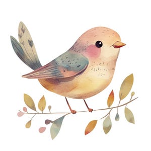 16 Birds Sweet Boho Illustrated Clipart Bundle, Transparent PNG ...